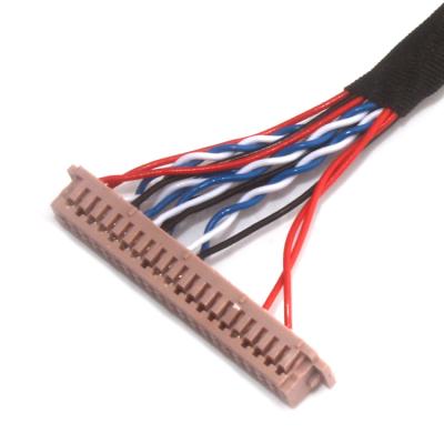 China UL Motherboard Harness Cable Assembly DF13-40DS-1.25C to DF19G-20S 40-Pin LVDS Cable with 1.25mm Pitch for sale
