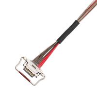 China 10P Lvds Micro Coaxial Cable Length Custom 0.4mm Pitch 20633-310T-01S for sale