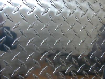China Professional Flat Clean Aluminium Checkered Plate , Al Tread Plates with 1100 3003 5052 for sale