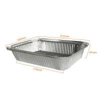 China Plastic Type Aluminum Foil Disposable Rectangular Fast Food Takeaway Container for BBQ for sale