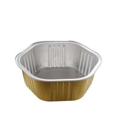 China Rectangular Takeout Pans Disposable Aluminum Foil Food Box Container Tray for Turkey for sale