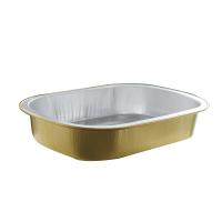 China Golden Aluminum Foil Container Household Carbon Baked Strip Packaging Box for Barbecue for sale