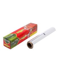 China Customized Logo Roasting Aluminum Foil 20 Microns 30cmx300m Silver Heavy Duty Jumbo Roll for sale