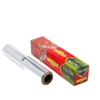 China Customized Logo Roasting Aluminum Foil 20 Microns 30cmx300m Silver Heavy Duty Jumbo Roll for sale