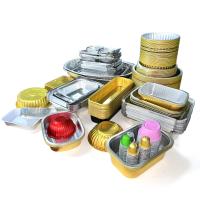 China Pet Food Packing Container Square Disposable Takeout Lunch Box Aluminium Food Container for sale