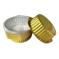 China Pet Food Packing Aluminum Foil Turkey Trays Disposable Foil Baking Pan Round Oven Container for sale