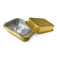 China Disposable Aluminum Food Pan Tin Foil Barbecue Box Aluminum Foil Container Tray Pan For Food for sale