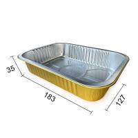 China Disposable Aluminum Food Pan Tin Foil Barbecue Box Aluminum Foil Container Tray Pan For Food for sale