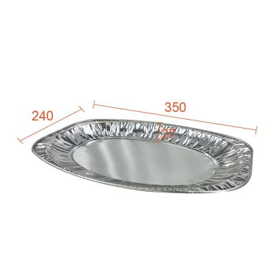 China Food Eco Pizza Recyclable Aluminium Foil Round Tray Container Turkey Pan Custom Order for sale