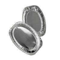 China Food Eco Pizza Recyclable Aluminium Foil Round Tray Container Turkey Pan Custom Order for sale