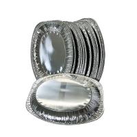 China Food Eco Pizza Recyclable Aluminium Foil Round Tray Container Turkey Pan Custom Order for sale