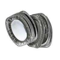 China Food Eco Pizza Recyclable Aluminium Foil Round Tray Container Turkey Pan Custom Order for sale