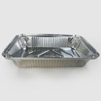 China Silver Shallow Oblong Disposable Foil Pans for Household Container Food Aluminum Turkey for sale