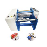 China Semi-automatic 2 shafts Aluminum Foil Slitting Rewinding Machine For Kitchen Aluminium Foil Rolls for sale
