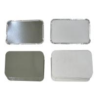 China Food Oem Takeaway Packaging Trays Fast Food Container Rectangle Baking Aluminum Foil Pans With Lid for sale