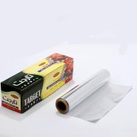 China 300mm Heavy Duty 8011 Embossing Colorful Kitchen Silver Aluminium Foil Roll for Wrapping for sale