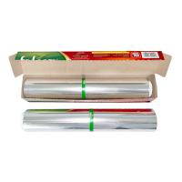 China Customized Size Logo Disposable Household Food Grade Aluminium Foil Roll For Food Wrap for sale