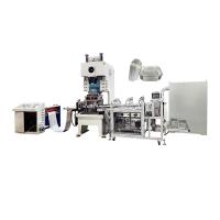 China 7.5KW Main Motor Power Aluminium Food Container Making Machine with Auto Scrap Machine for sale