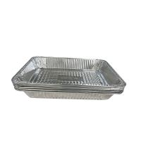China Environmental Friendly 525x325mm Aluminum Foil BBQ Grill Pan for Outdoor Cooking for sale
