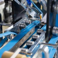 China Innovative Automatic Carton Box Folding Gluing Stitching Machine for Aluminum Foil Box for sale