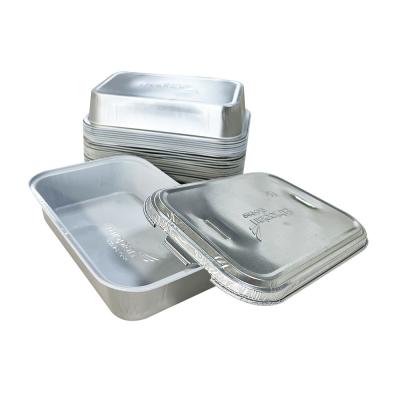 China Aluminum Food Packaging Recyclable Disposable Trays Cake Pans Heat Sealing Foil Cups for sale