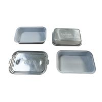 China Food Packing Aluminum Foil Container With Lid For Takeout To Go Food Package Oval Tray for sale