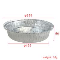 China Custom Fast Food Aluminum Foil Food Container Disposable Round Baking Tray Foil Pans for sale