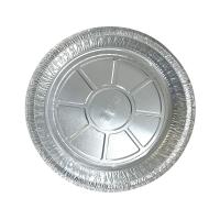 China Custom Fast Food Aluminum Foil Food Container Disposable Round Baking Tray Foil Pans for sale