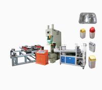 China Semi Auto Aluminum Foil Food Tray Container Making Machine with Max.Pressure of 450kn for sale