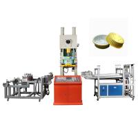 China Semi Auto Aluminum Foil Food Tray Container Making Machine with Max.Pressure of 450kn for sale