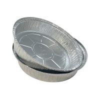 China Pet Food Packing Aluminum Foil Round Plates Disposable Food Tray Take Out Containers for sale