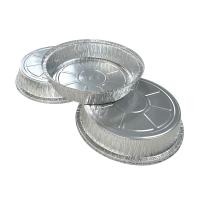 China Pet Food Packing Aluminum Foil Round Plates Disposable Food Tray Take Out Containers for sale