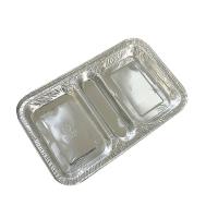 China Food Grade Container 3 Compartment 230*185*35 Rectangle Aluminium Foil Takeaway Lunch Box for sale