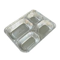 China Golden Advantageous 4 Compartments Disposable Food Container for Takeaway Eco-Friendly for sale
