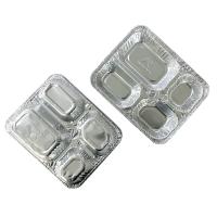 China Golden Advantageous 4 Compartments Disposable Food Container for Takeaway Eco-Friendly for sale