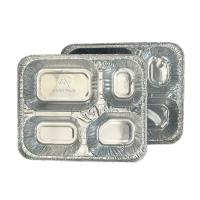China Golden Advantageous 4 Compartments Disposable Food Container for Takeaway Eco-Friendly for sale