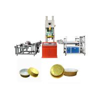 China 2023 Wood Packaging Production Line for Disposable Aluminum Foil Food Takeaway Container Making Machine for sale