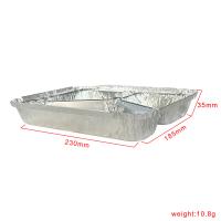 China Aluminum To Go Packaging Lunch Box with Customized Disposable 3 Compartment Container for sale