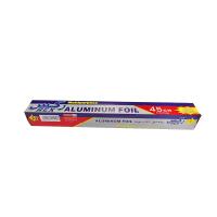 China Kitchen Customized Length 8011 Household Aluminum Foil Wrapping Paper Roll Custom Logo for sale