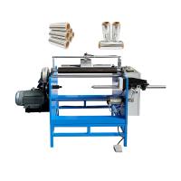 China 350 KG Manual Stretch Film Roll Rewinder Single Spindle Aluminum Foil Slitting And Rewinding Machine for sale