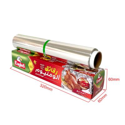 China Food Grade Household 5m-300m Heavy Duty Aluminium Foil Roll with Customized Color Box for sale