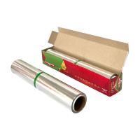 China Food Grade Household 5m-300m Heavy Duty Aluminium Foil Roll with Customized Color Box for sale