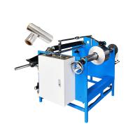 China Raw Material Paper Slitting Rewinding Machine 1350*840*960 Manual Aluminium Foil Rewinder for sale