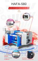 China Convenient Aluminum Foil Semi Automatic Rewinding Machine for BBQ Case Packaging Type for sale