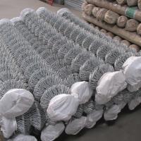 China 40x40 6.0mm Diamond Chain Link Fence Galvanized Wire Mesh Security for sale