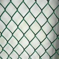 China 1'' 18ga Diamond Chain Link Fence Pvc Security Galvanized Green for sale