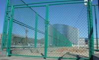 China 1'' 18ga Diamond Chain Link Fence Pvc Security Galvanized Green for sale