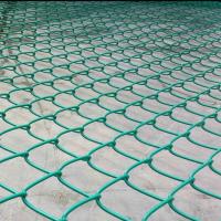 China Football Field 2mm Plastic Coated Chain Mesh Fencing 5x5cm for sale