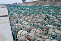 China PE Coated Plastic Gabion Mesh Retaining Earth Or Water Structure for sale