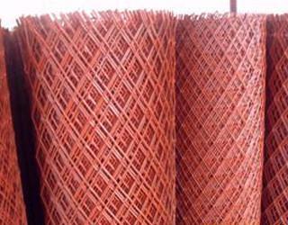 China 1.0mm Corner Guard Steel Expanded Wire Mesh Red Antirust Paint For Building for sale